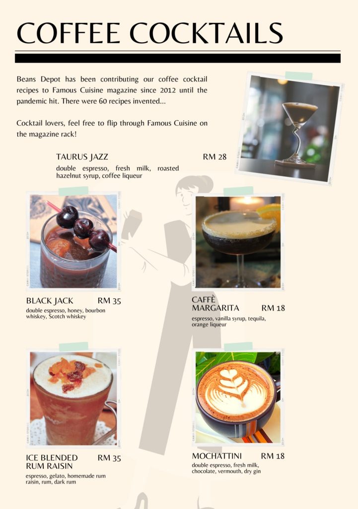 Menu – Beans Depot Roastery & Café