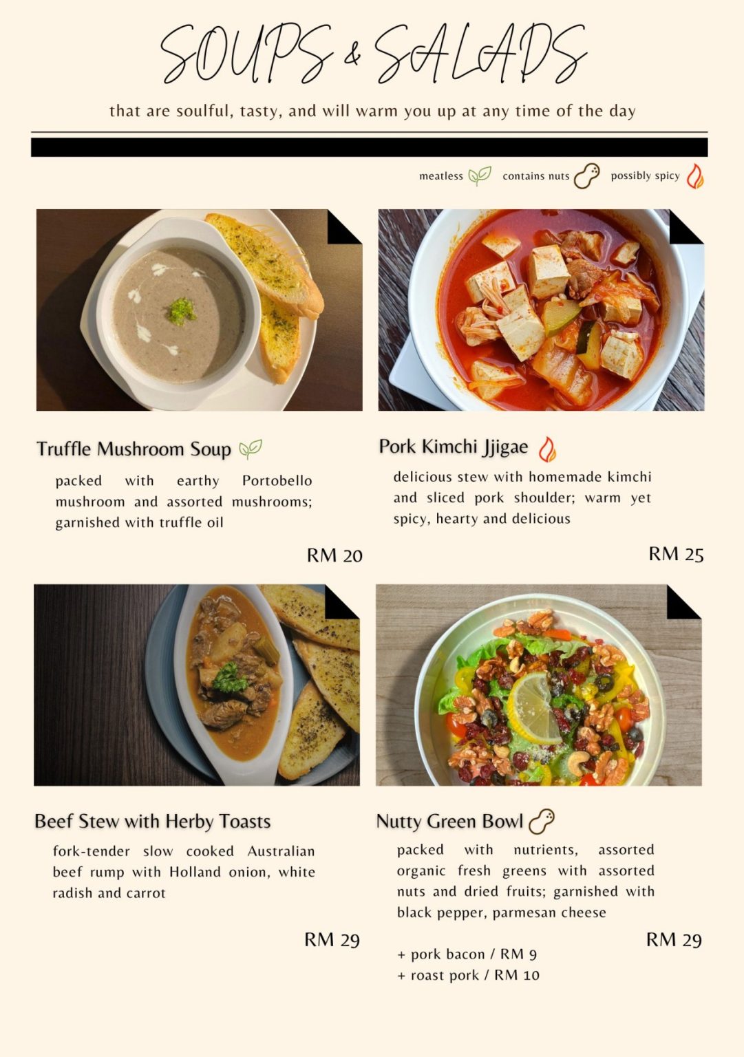 Menu – Beans Depot Roastery & Café